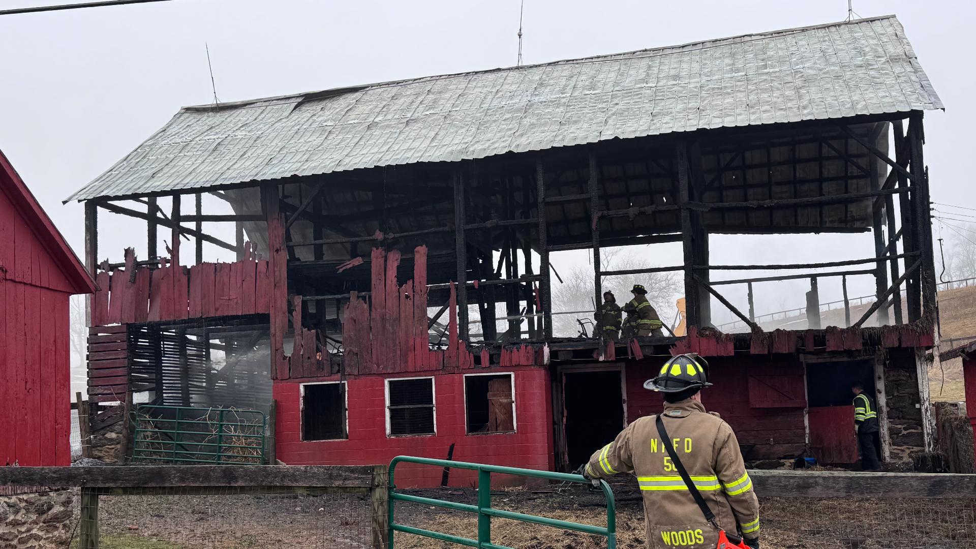 Crews respond to 1-alarm barn fire in York County | fox43.com