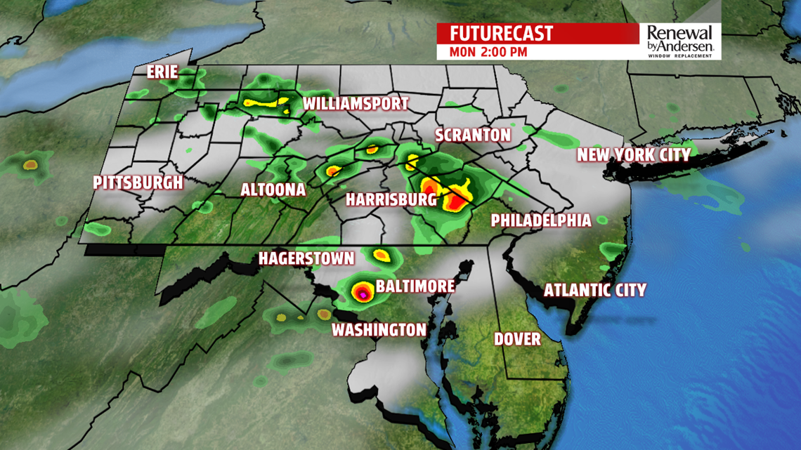 Warm and stuffy start to the week on Monday with more severe weather ...