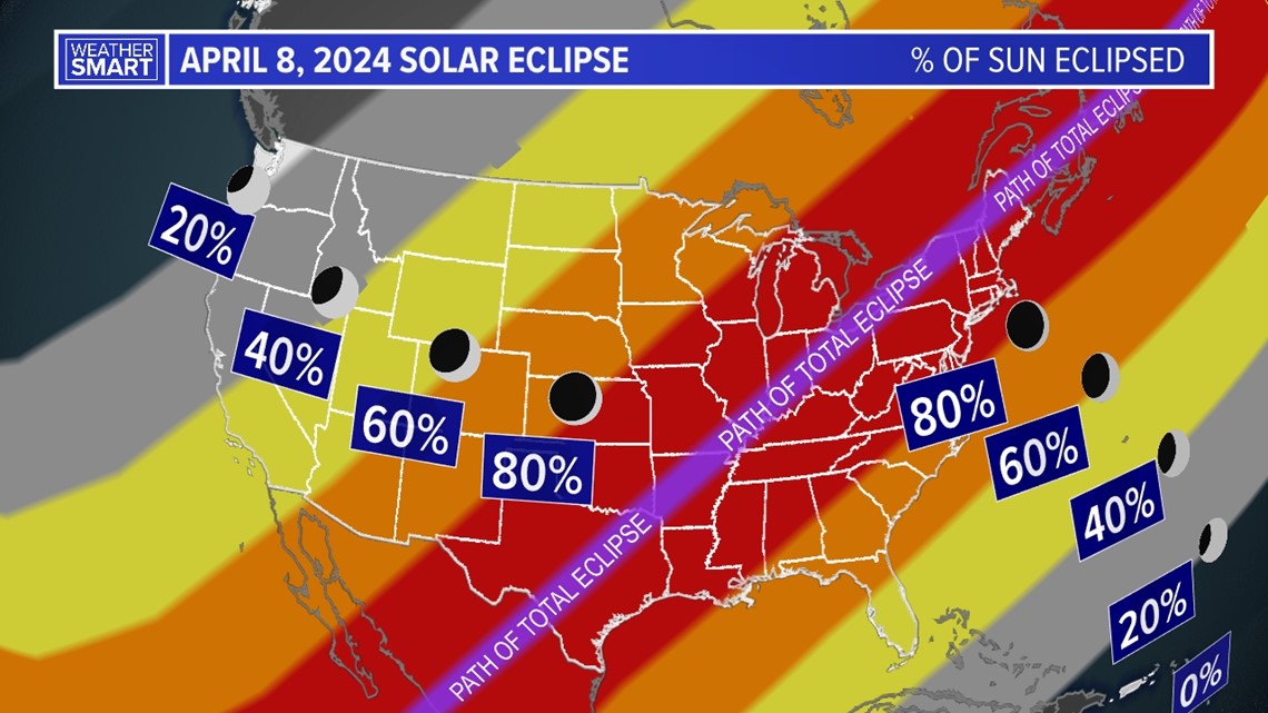 Total solar eclipse | What areas will experience time in totality ...