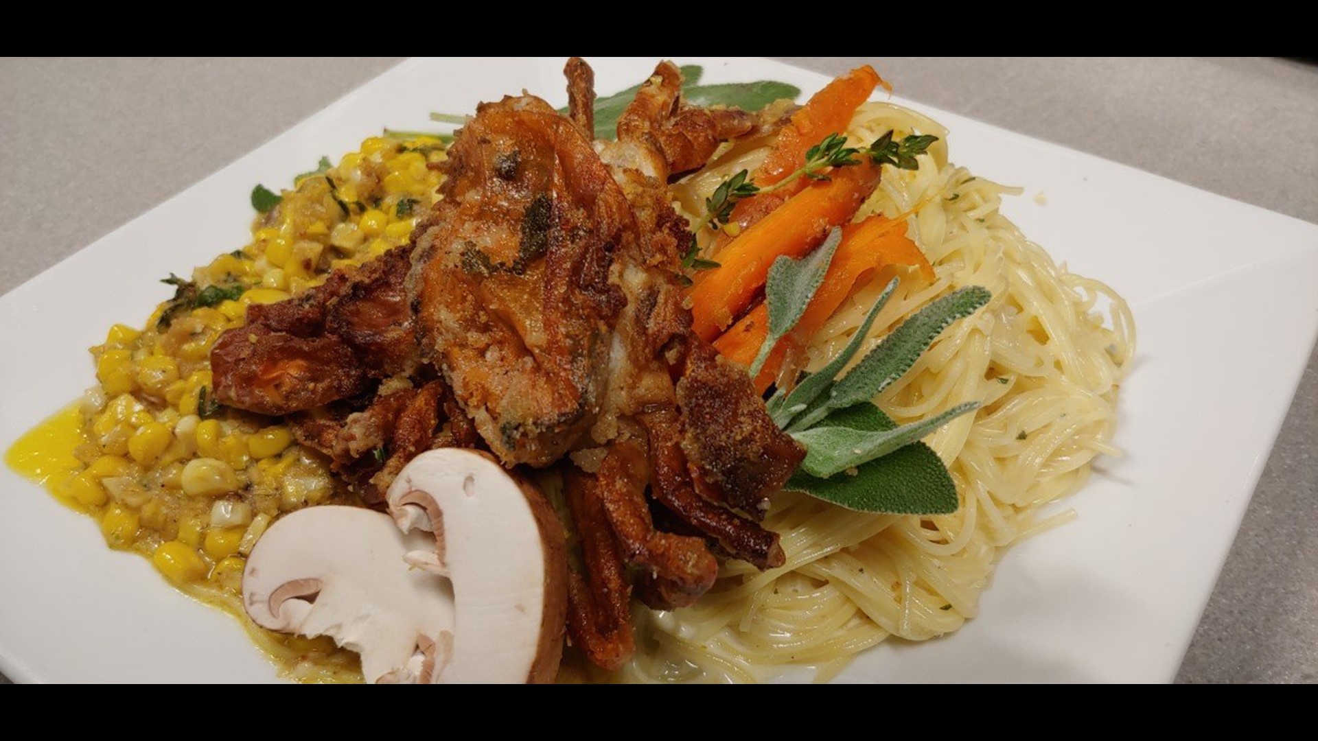 Olivia’s cooks up Pan seared Soft Shell Crabs w a Sweet Corn & Baby ...