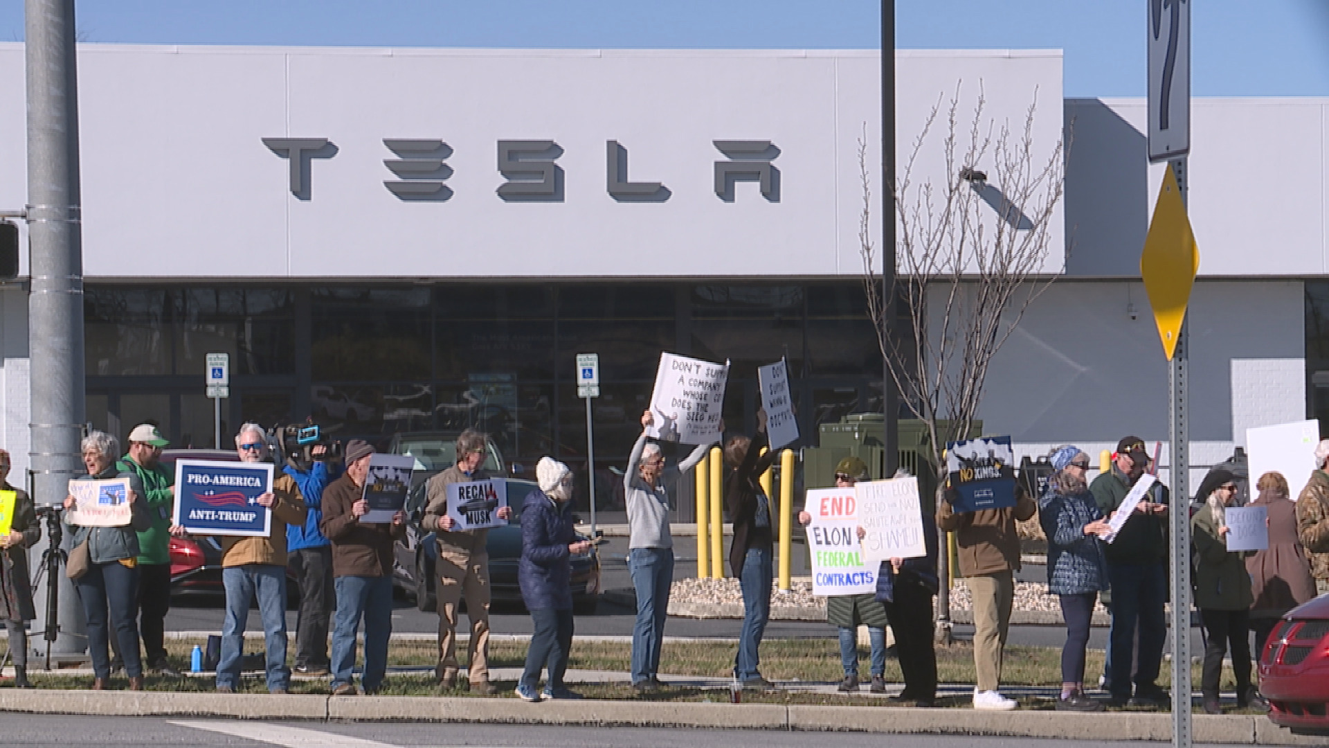 Cumberland County protests Musk's federal spending cuts | fox43.com