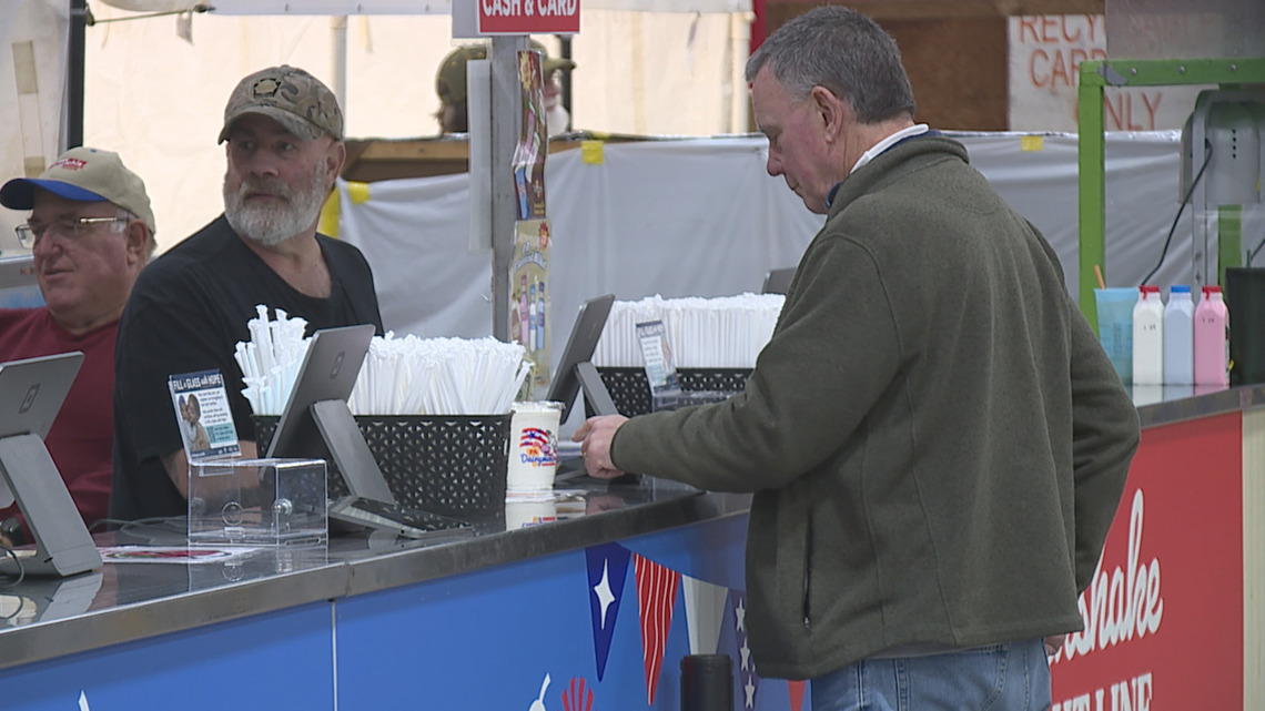 Veterans and active-duty military members receive free milkshakes at ...