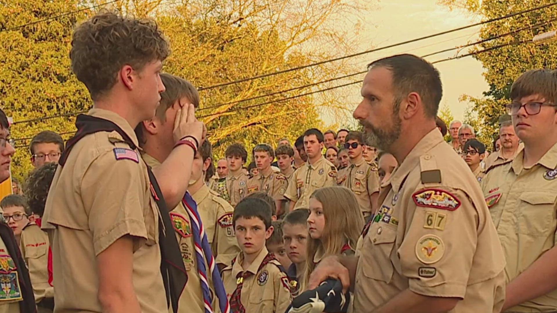 Local scout troops honor Detective Mark Baker with ceremony in Dover ...