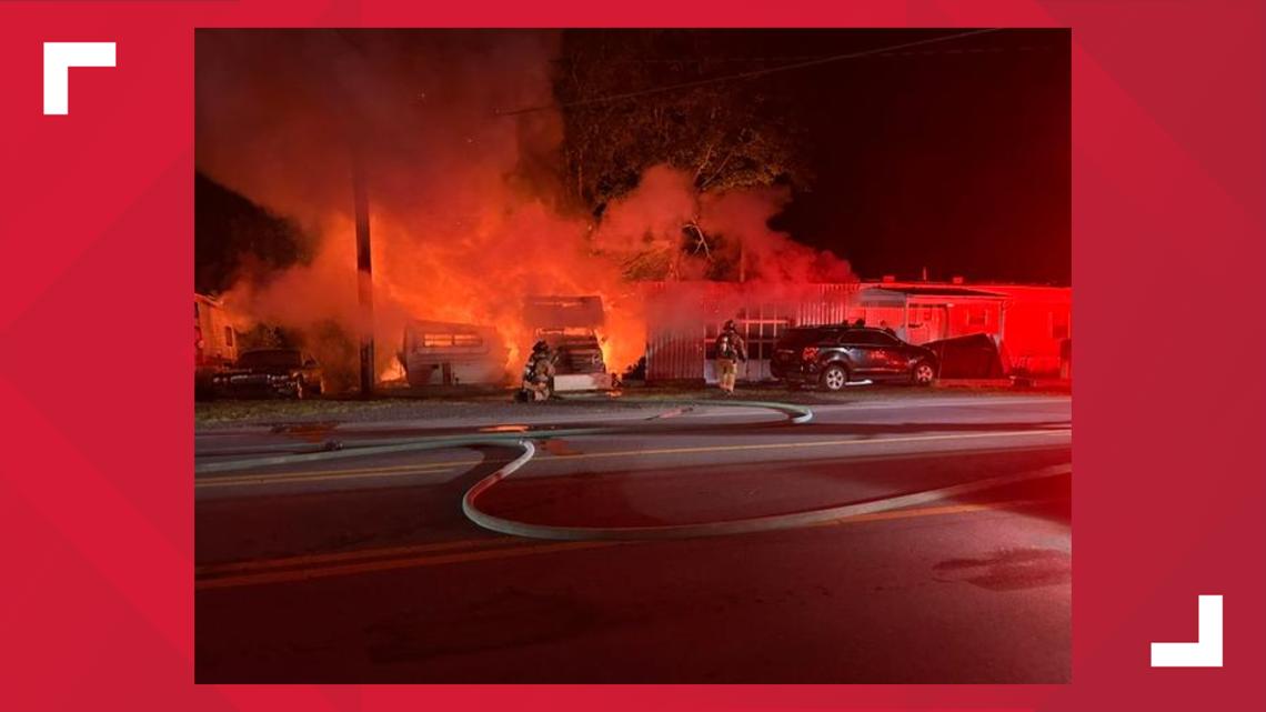 Red Cross requested after camper fire spreads to garage | fox43.com