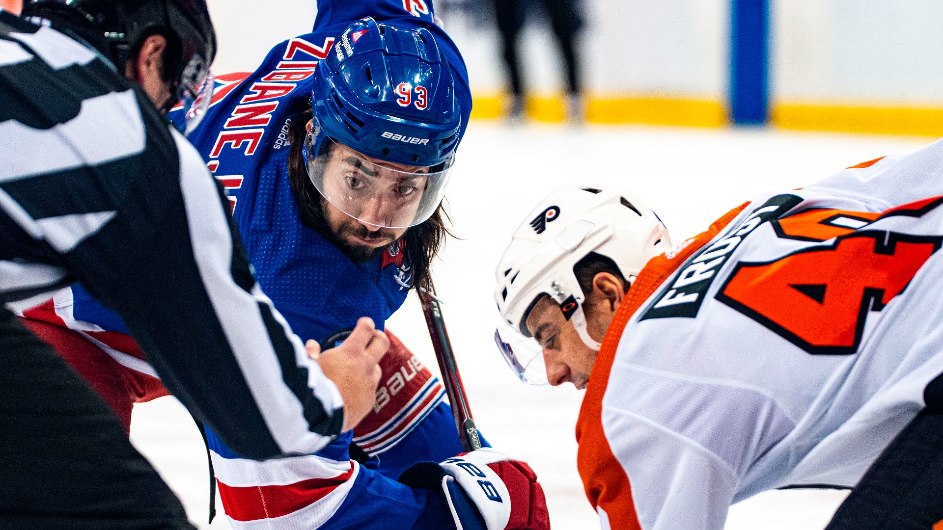 Rangers become 1st NHL team to clinch playoff berth, beat Flyers 6-5 on Fox's quick goal in OT ...