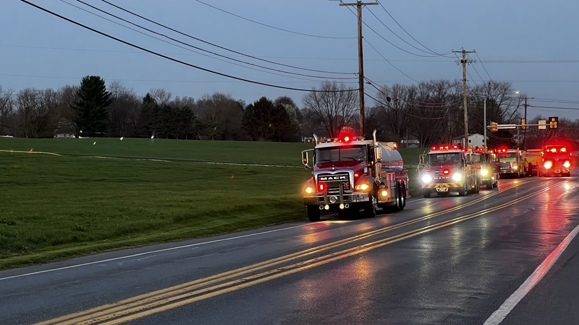 Crews on the scene of a fire in Lebanon County | fox43.com