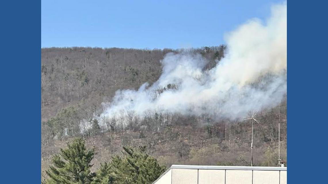 Crews in Franklin County respond to mountain fire in Greene Township ...