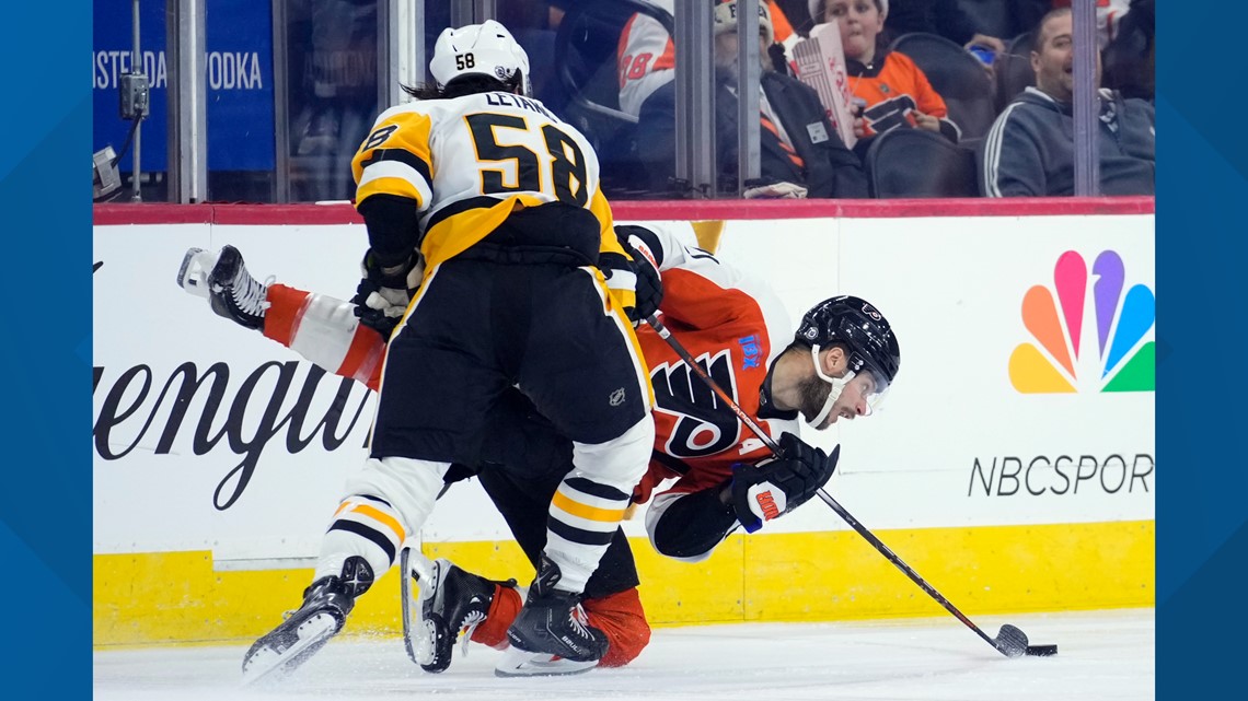 Sean Couturier's OT goal lifts Flyers over Penguins 2-1 | fox43.com