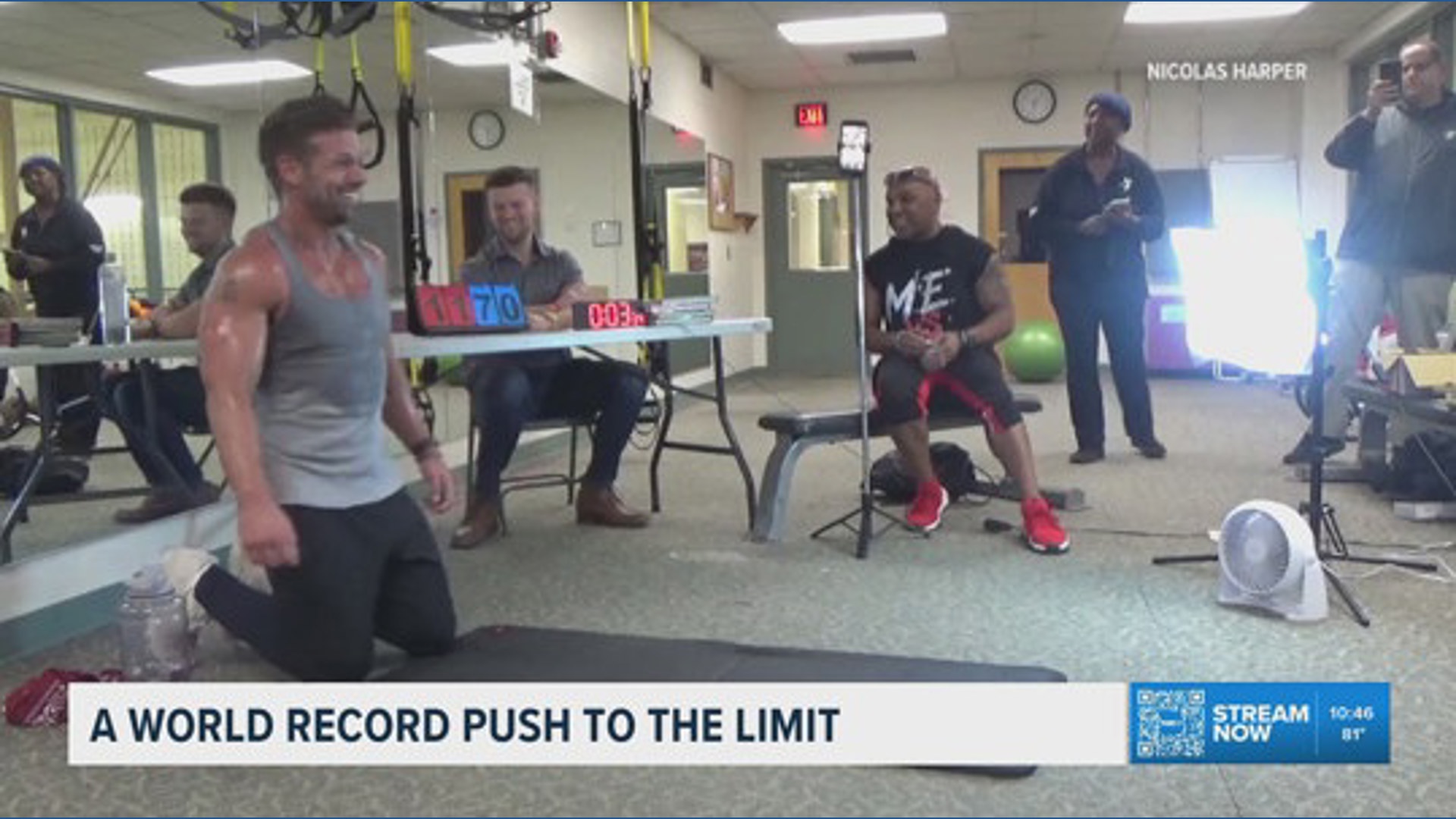 A push-up to the limit: Cumberland County man breaks clap push-up ...