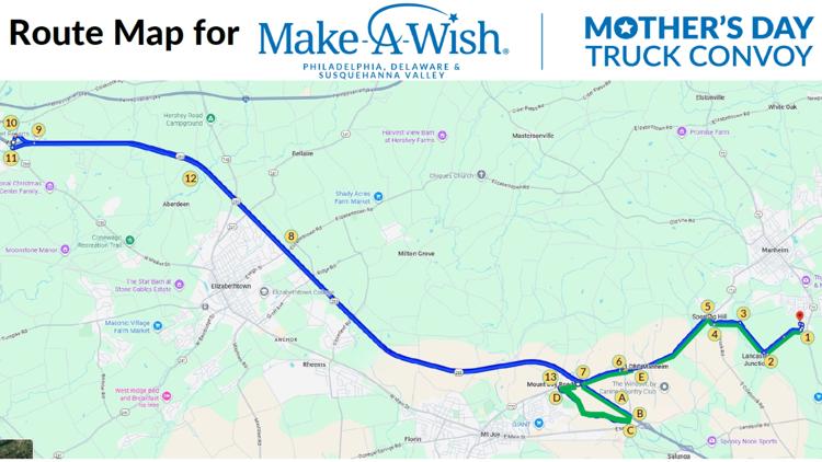 37th annual Mother's Day truck convoy for Make-A-Wish to take place ...