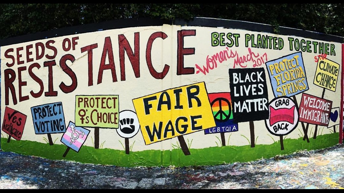 Mural promoting social justice in Florida is vandalized — in less than ...