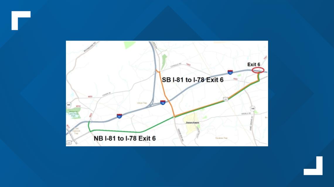 I-78 Exit 6 ramps closed for resurfacing project on June 11 | fox43.com