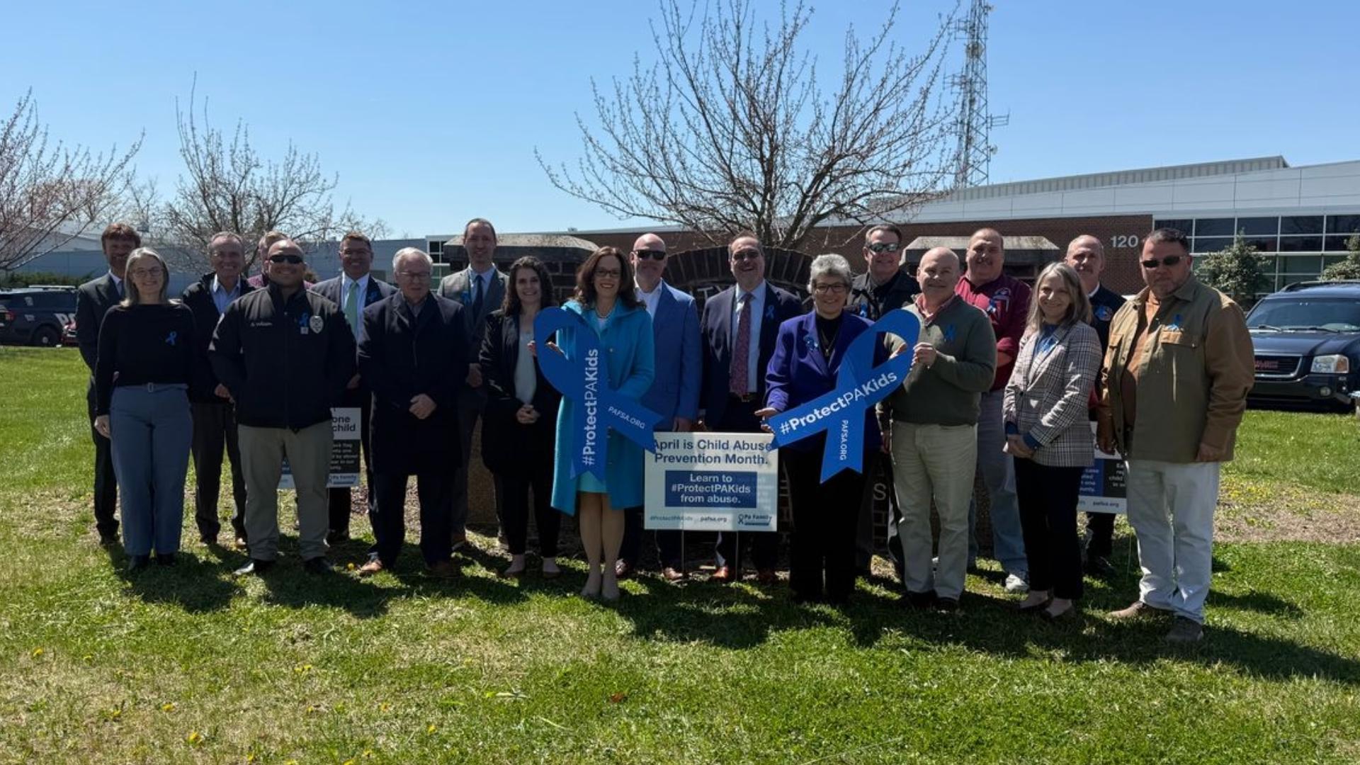 York County leaders and advocates plant flags in honor of child abuse ...