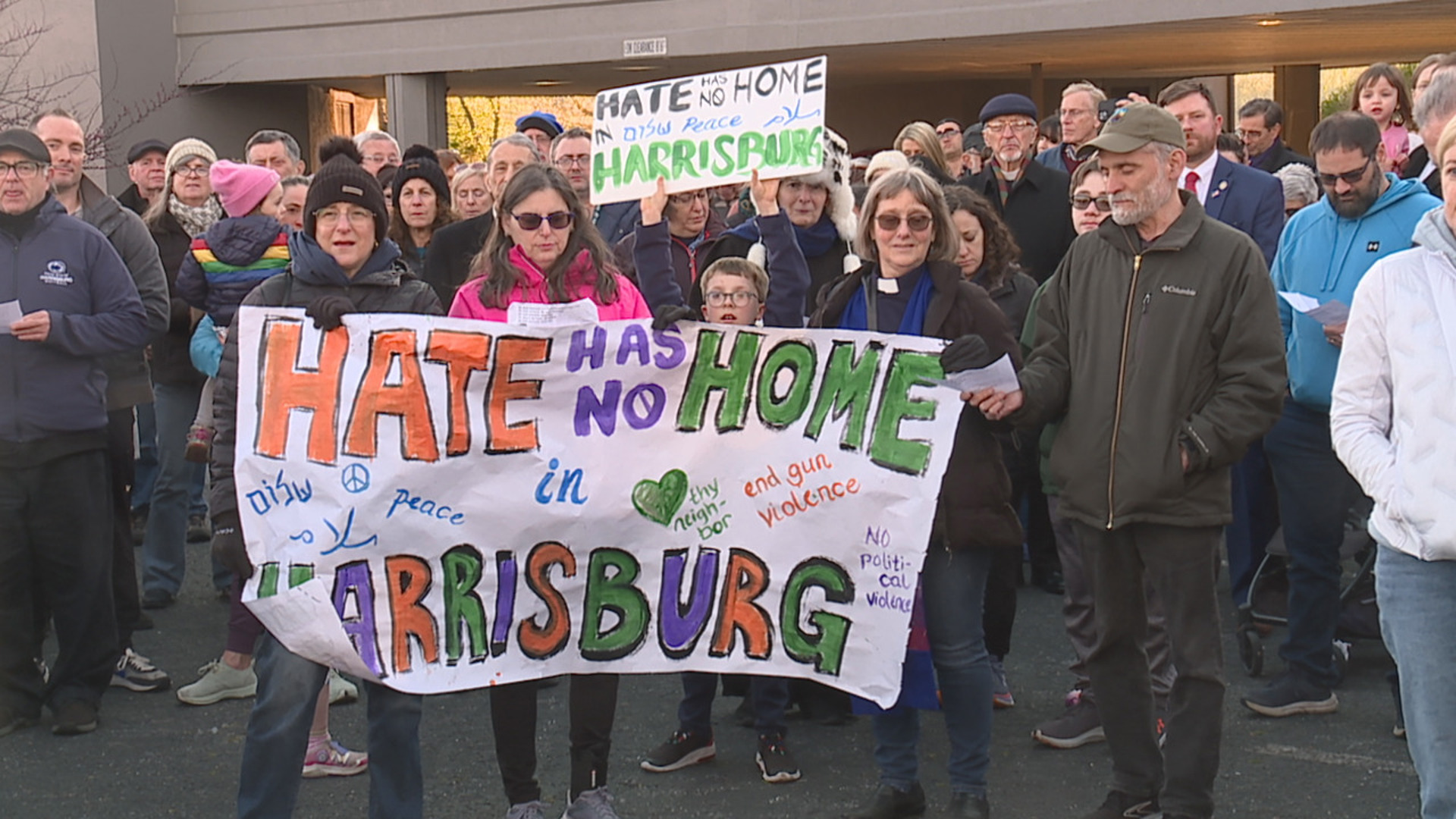 Harrisburg march promotes peace following arson attack at Governor's ...