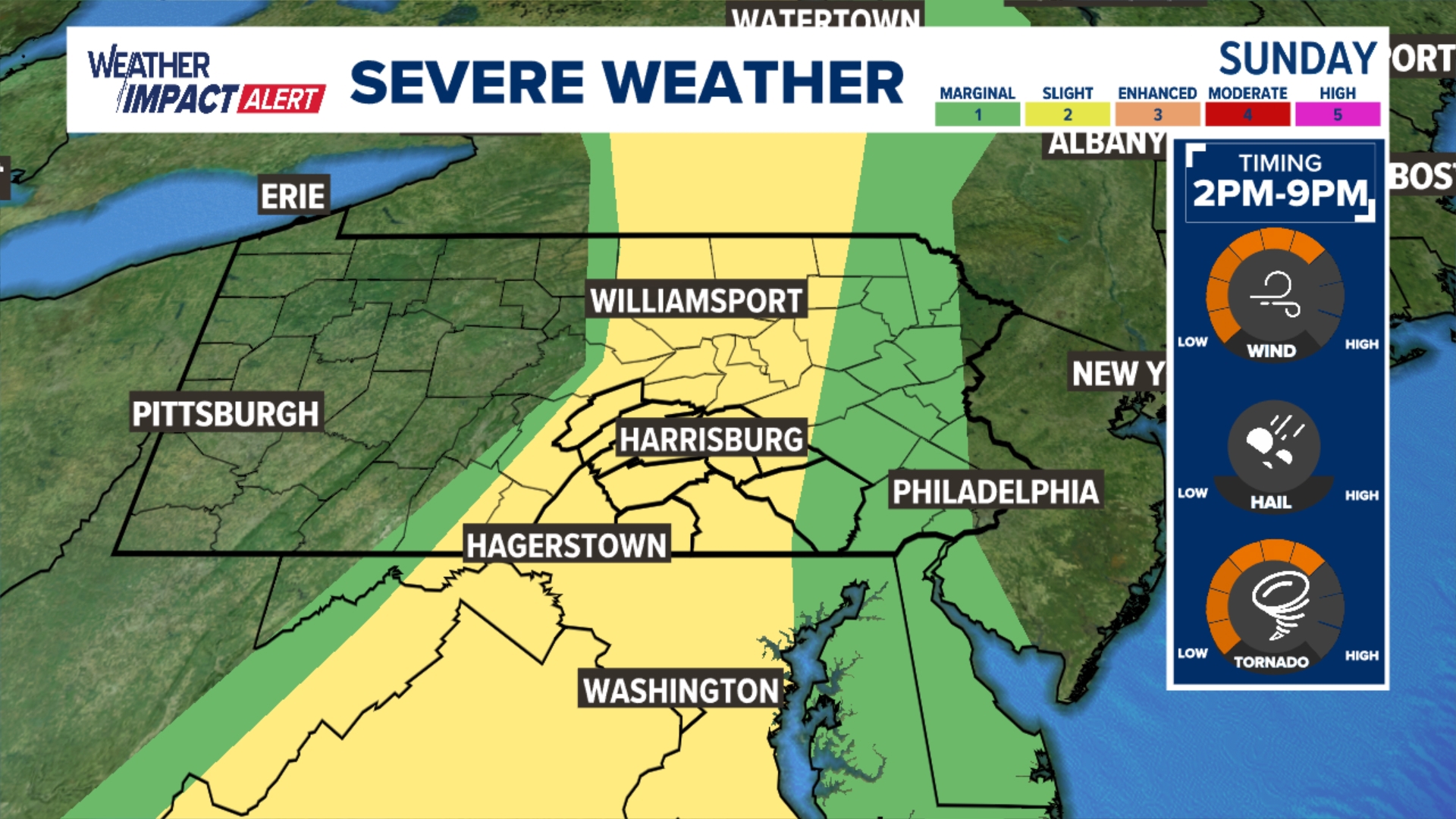 Weather Impact Alert issued for Sunday | fox43.com