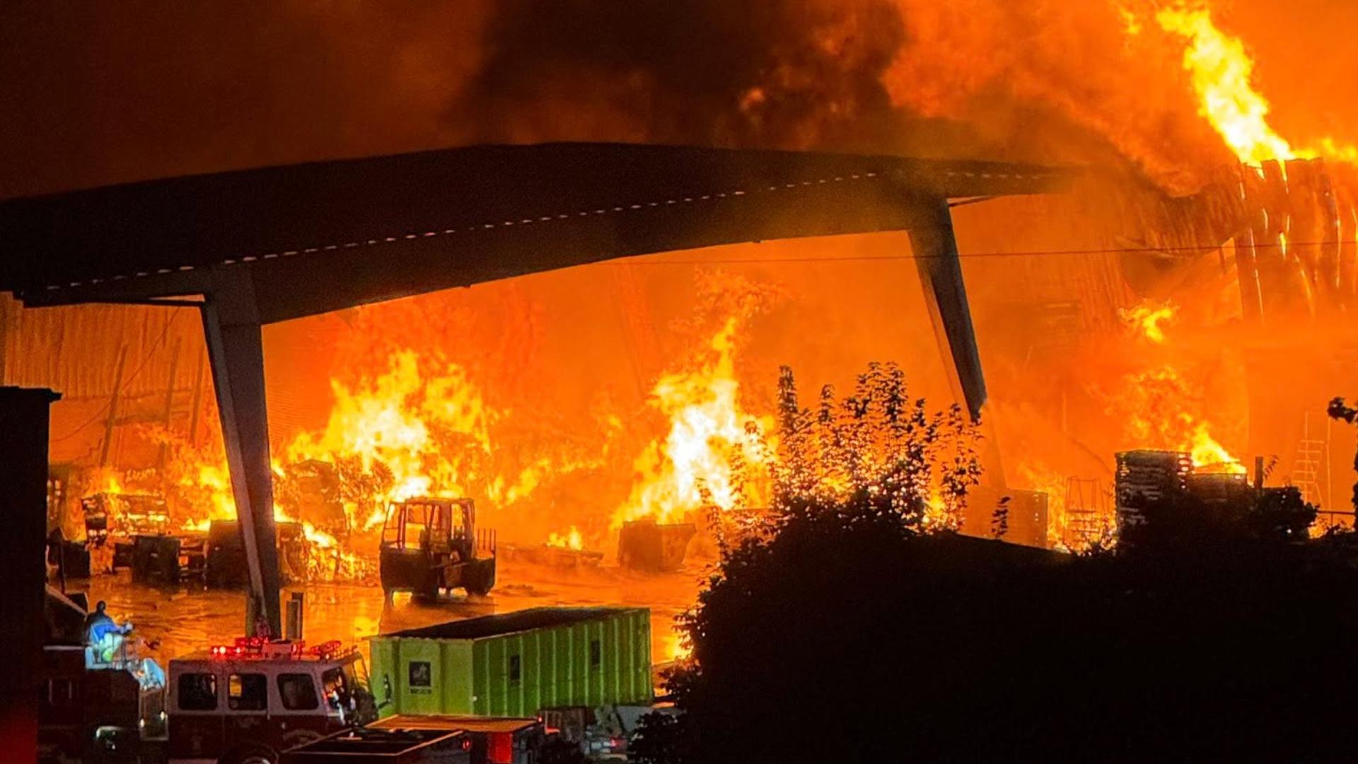 Fire breaks out at Weaber Lumber manufacturing company in Lebanon ...