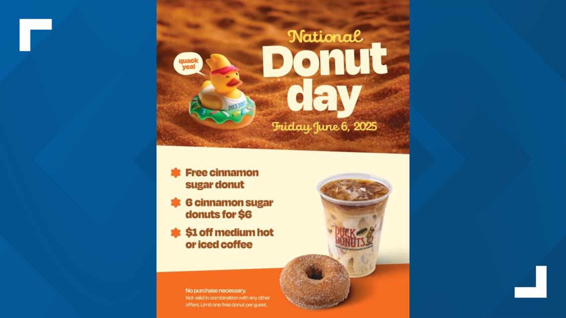 Celebrate National Donut Day with free treats from Duck Donuts | fox43.com