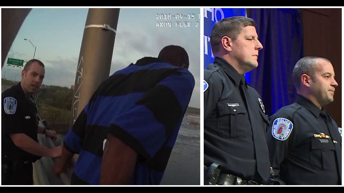 Body-cam video shows officers saving suicidal man from jumping off ...