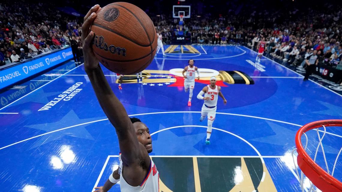 Anunoby leads Knicks past struggling 76ers 111-99 in Embiid's debut ...