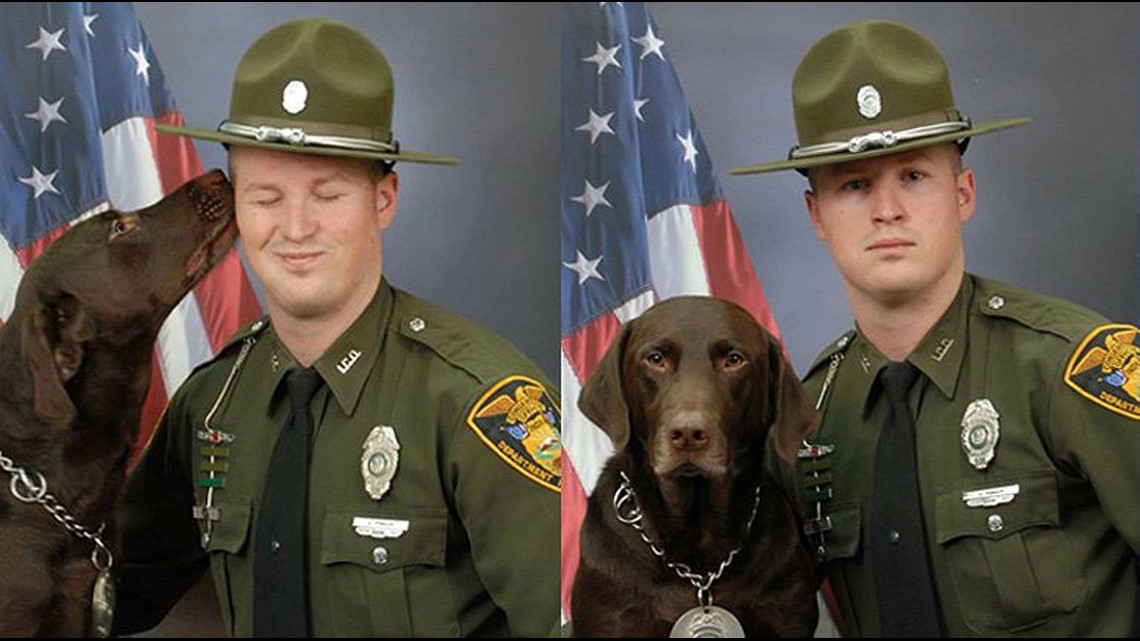 Officer’s K-9 can’t stop showing love during photo shoot | fox43.com