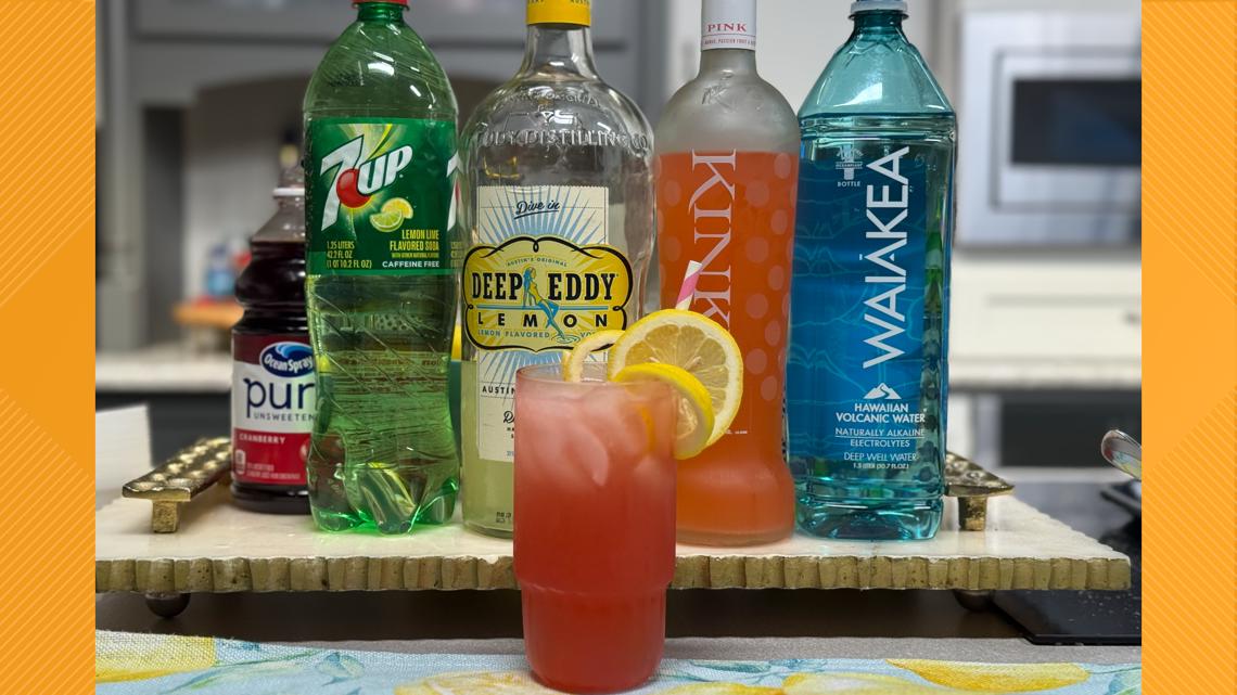 Olivia's makes their Pink Lemonade Crush cocktail and BBQ rib chopped ...
