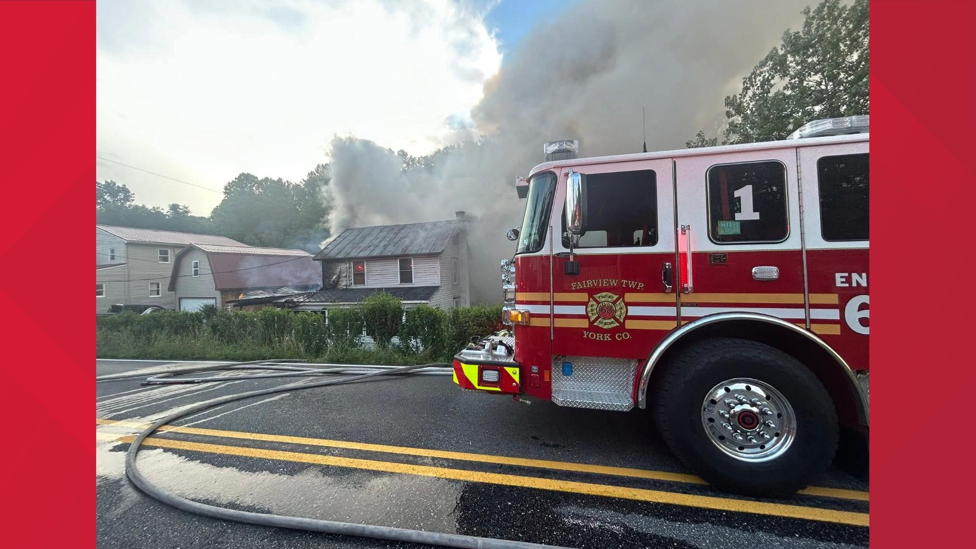 Crews battle house fire in York County | fox43.com