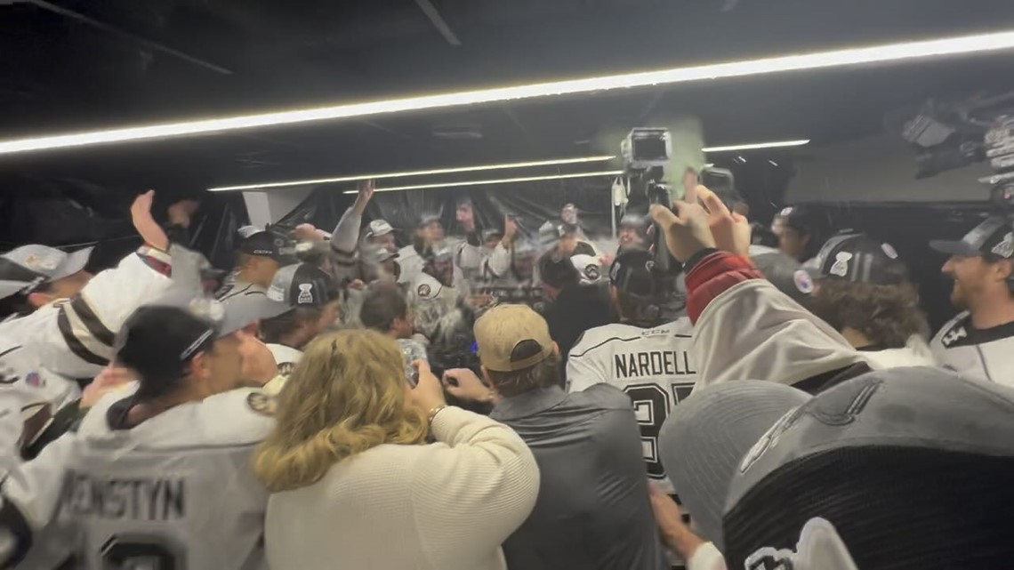 PHOTOS: Hershey Bears celebrate Calder Cup win in the locker room ...