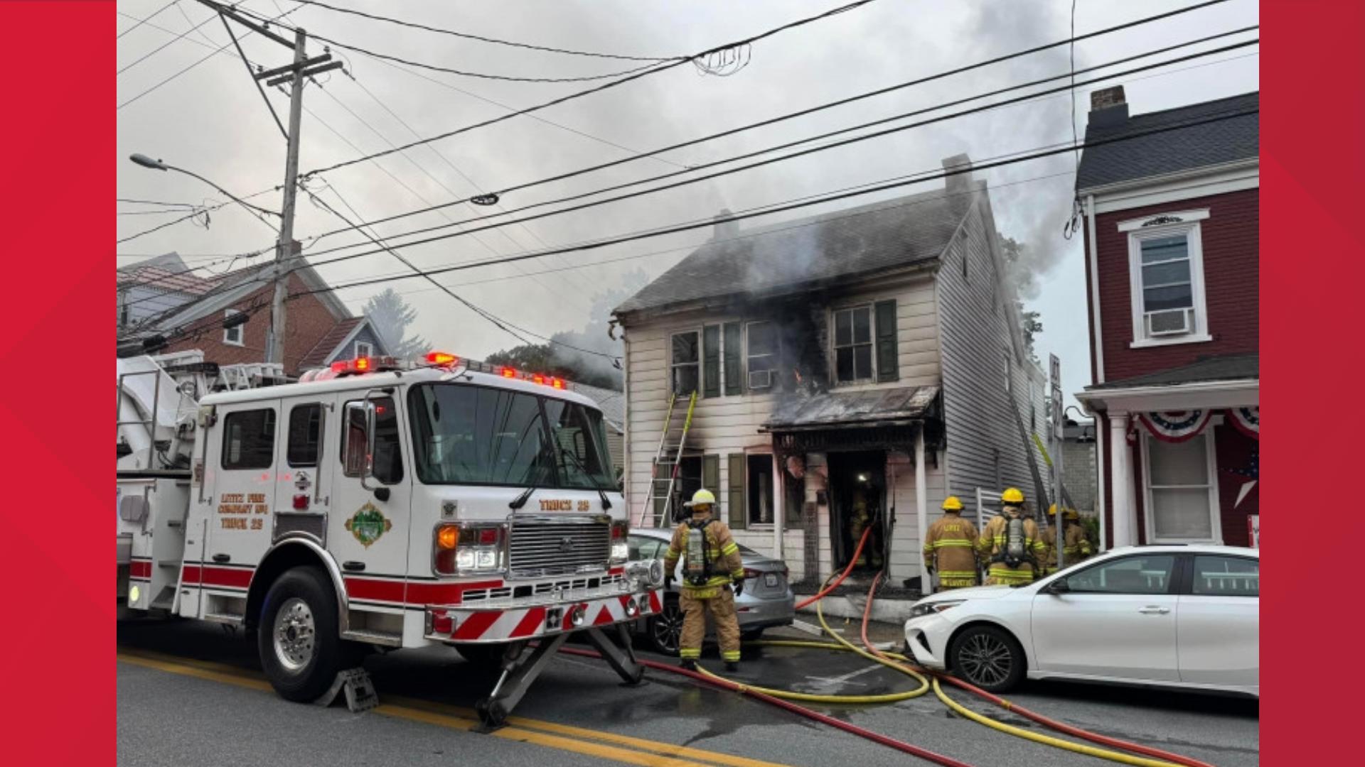 Lititz house fire causes street closure | fox43.com