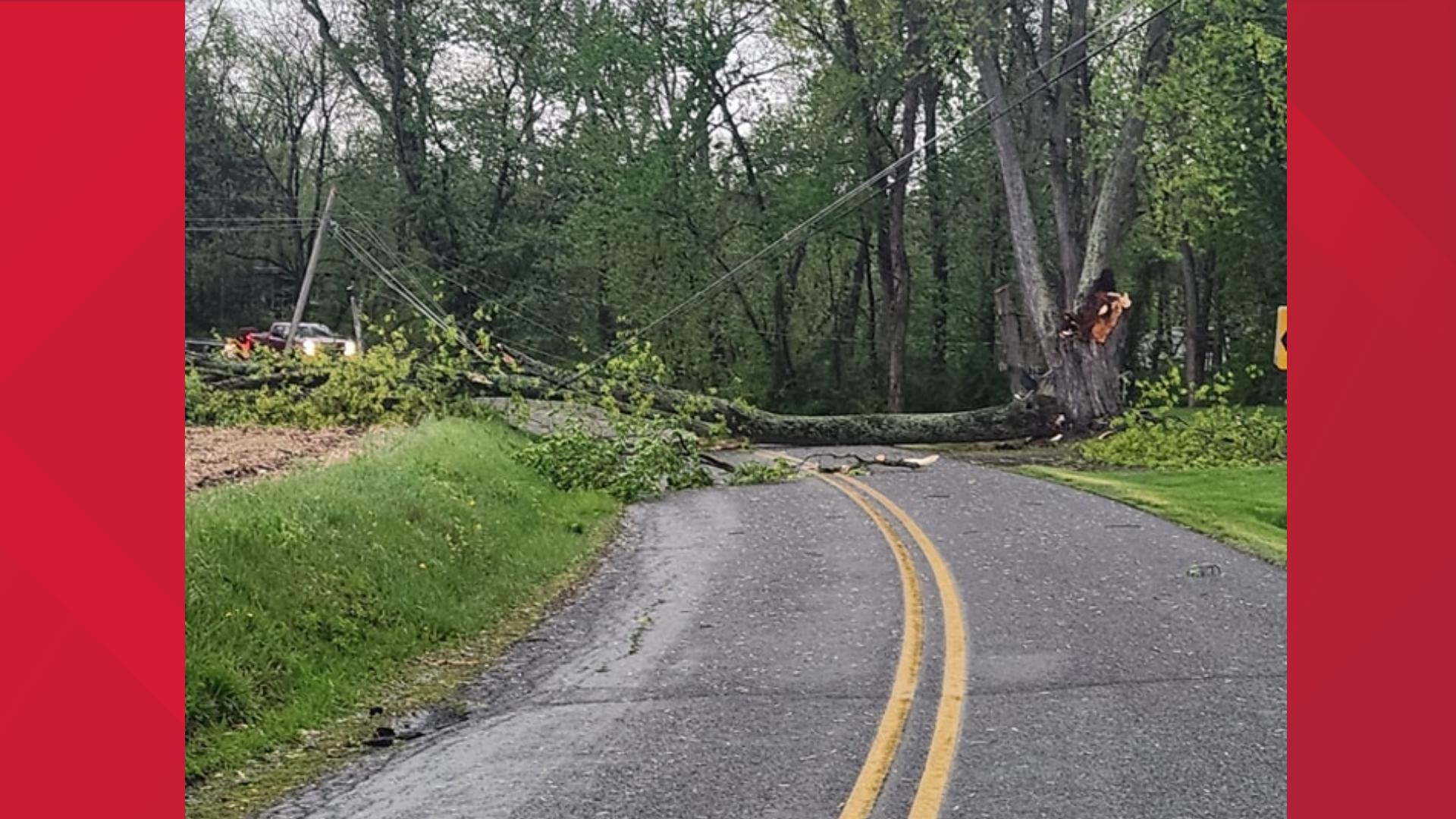 Severe storms hit central Pennsylvania causing power outages and wind ...