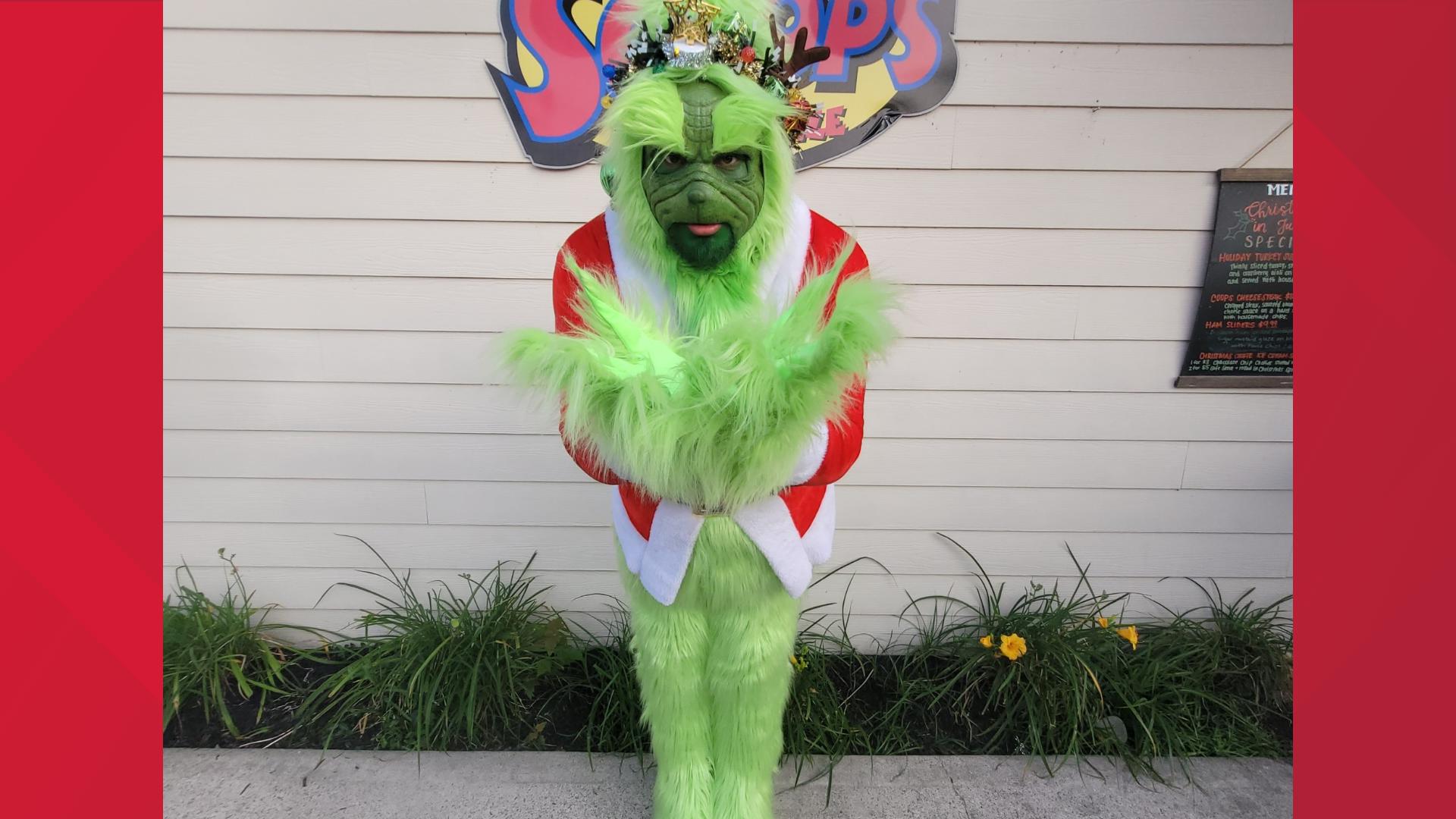 The Grumpy Green Guy visits FOX43 Morning News ahead of Christmas 2024 ...