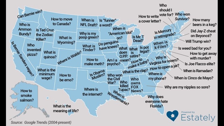 What each state Googles more than any other | wqad.com