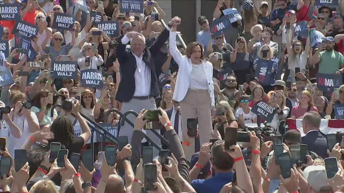 Harris, Walz kick off swing state tour warning freedom is at risk and ...