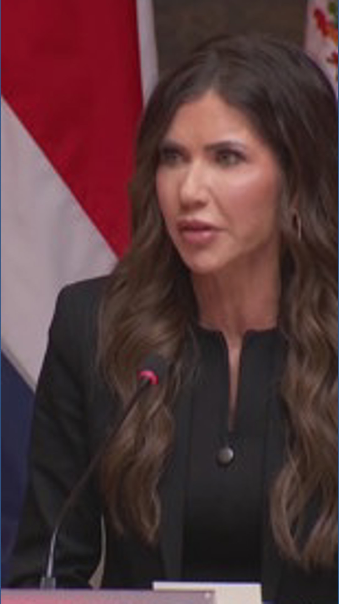 Kristi Noem appears in her new role as Special Envoy at the Shield of ...