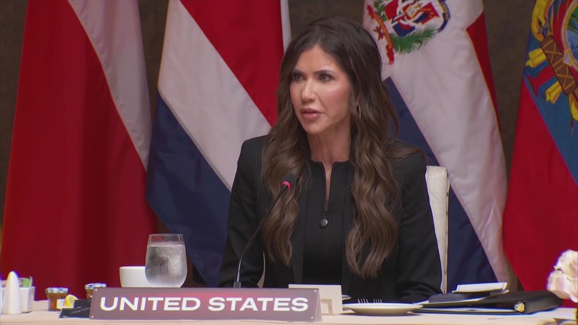 Kristi Noem appears in her new role as Special Envoy at the Shield of ...