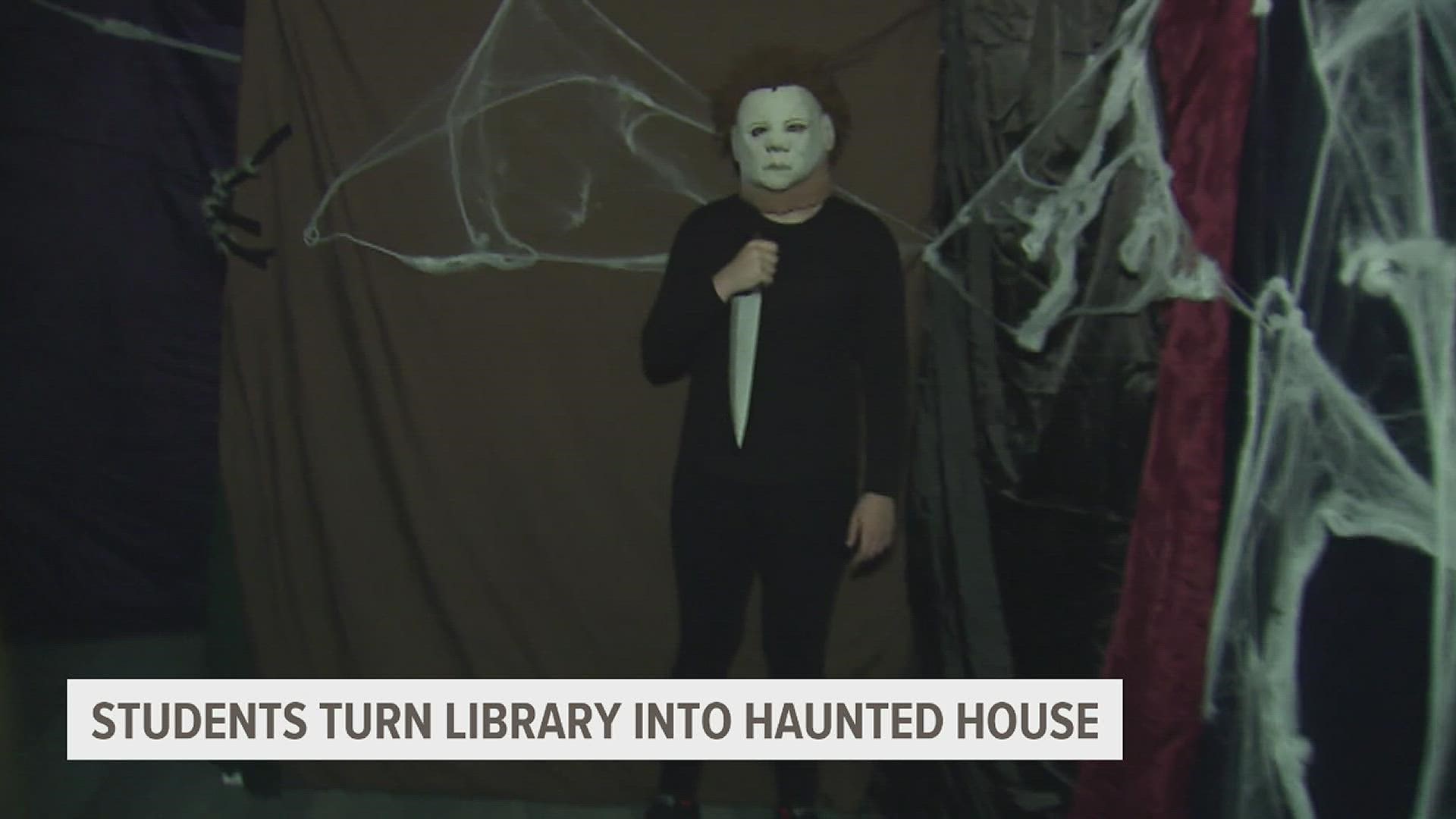 Students turn East Moline Public Library into haunted house | wqad.com
