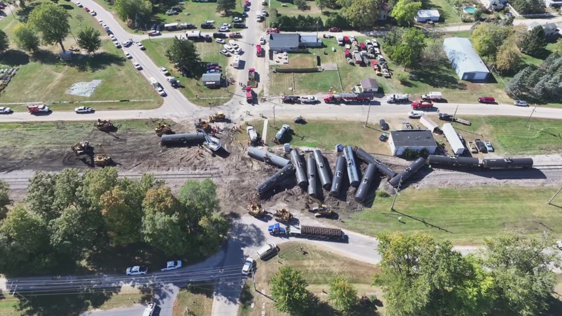 Train cars carrying ethanol derail in northern Illinois, prompting ...