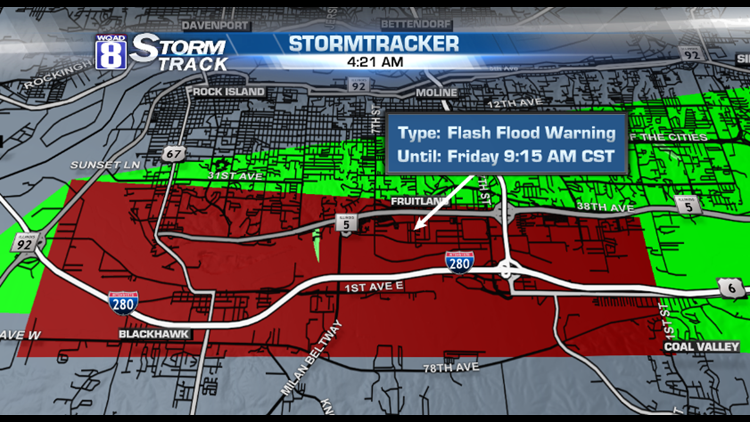 Ice jam flooding inundates homes along Rock River in Moline | wqad.com