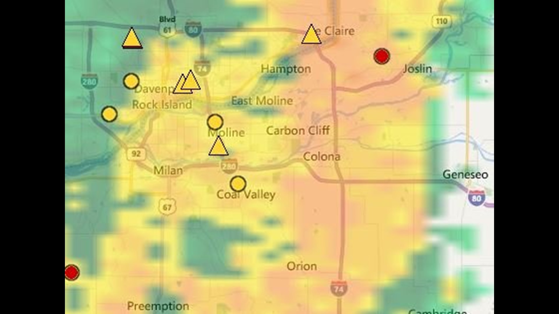 MidAmerican customers in QCs without power | wqad.com