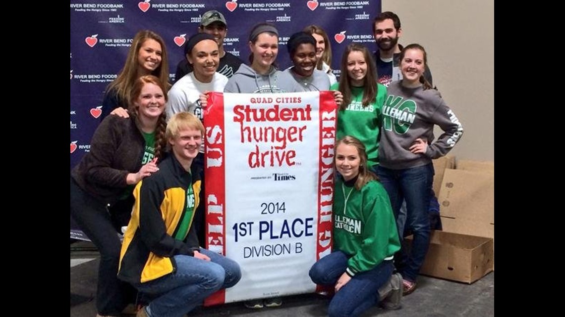 Student Hunger Drive brings in 652,496 pounds of food | wqad.com