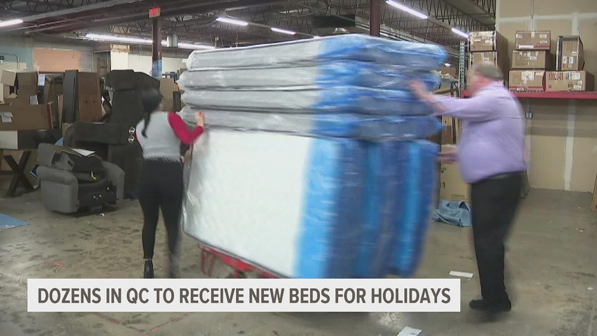 Dozens of Quad Citizens receive new beds from Slumberland and Bethany ...