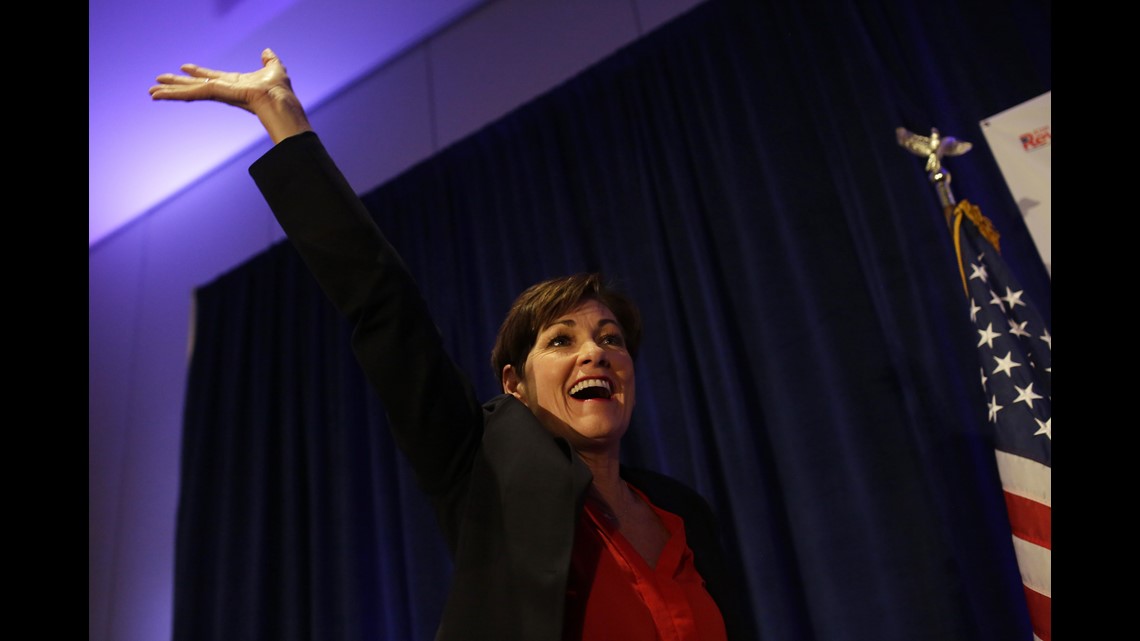 Kim Reynolds takes oath as first woman to be elected as Iowa governor ...