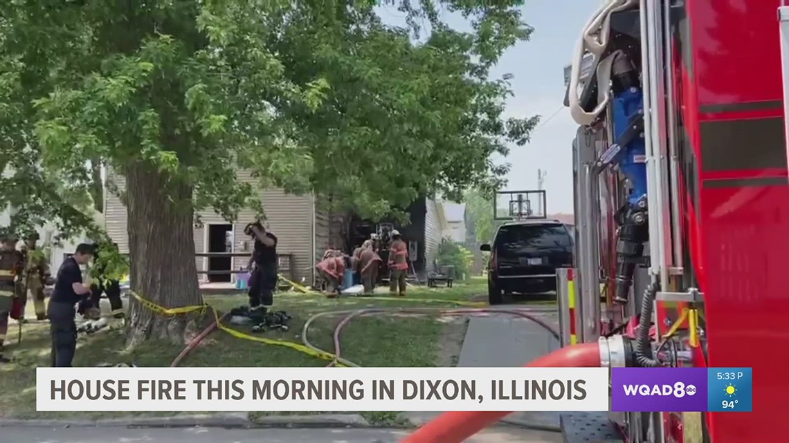 House fire in Dixon, IL on Ottawa Ave, family got out safely | wqad.com