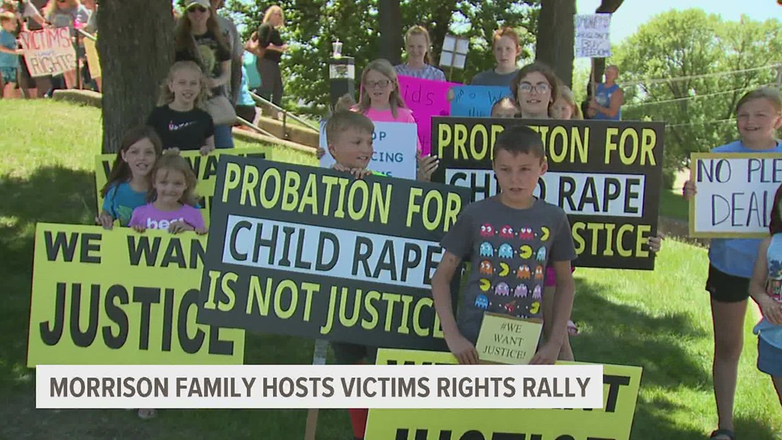 Morrison family holds rally against possible plea deal | wqad.com
