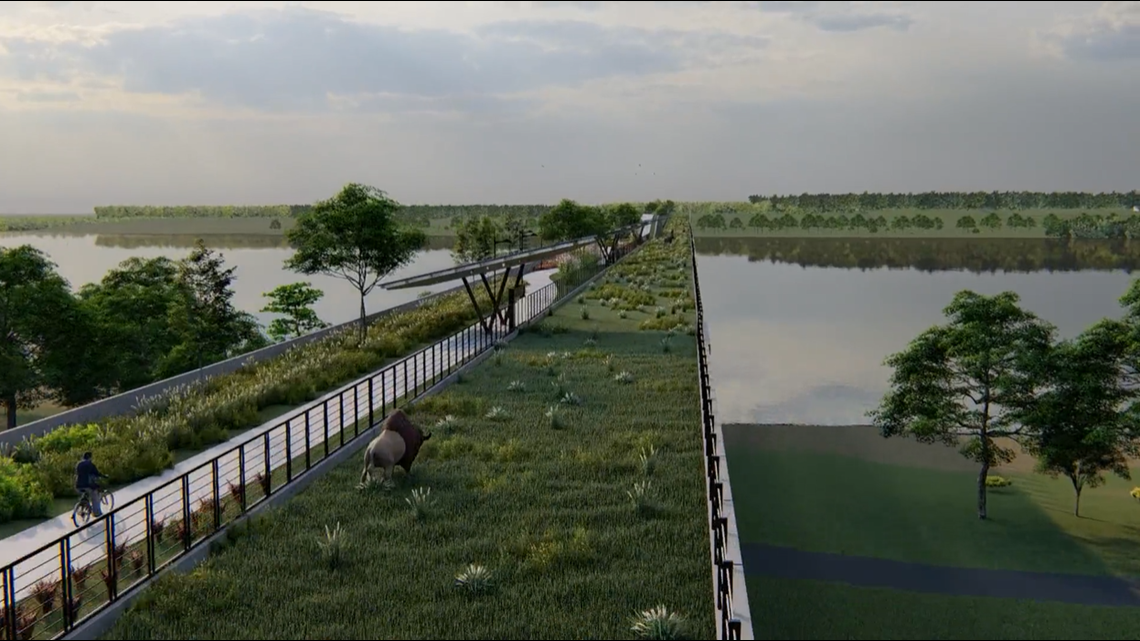 Chad Pregracke unveils I-80 bridge repurposing project "Bison Bridge ...