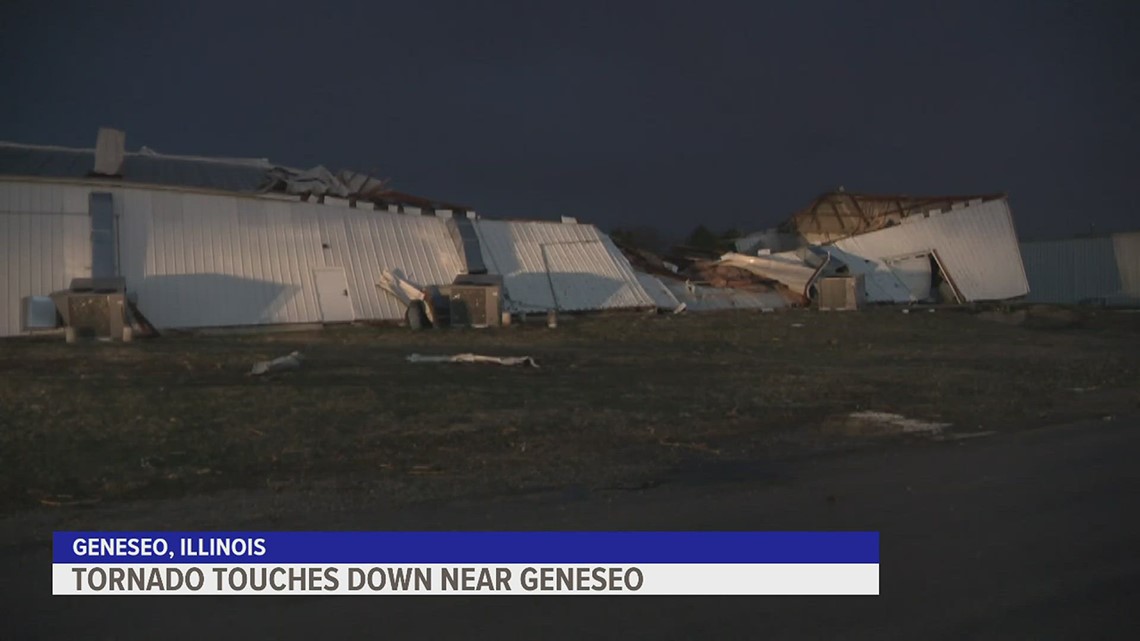 WATCH: Tornado, storm hits several buildings in Geneseo | wqad.com