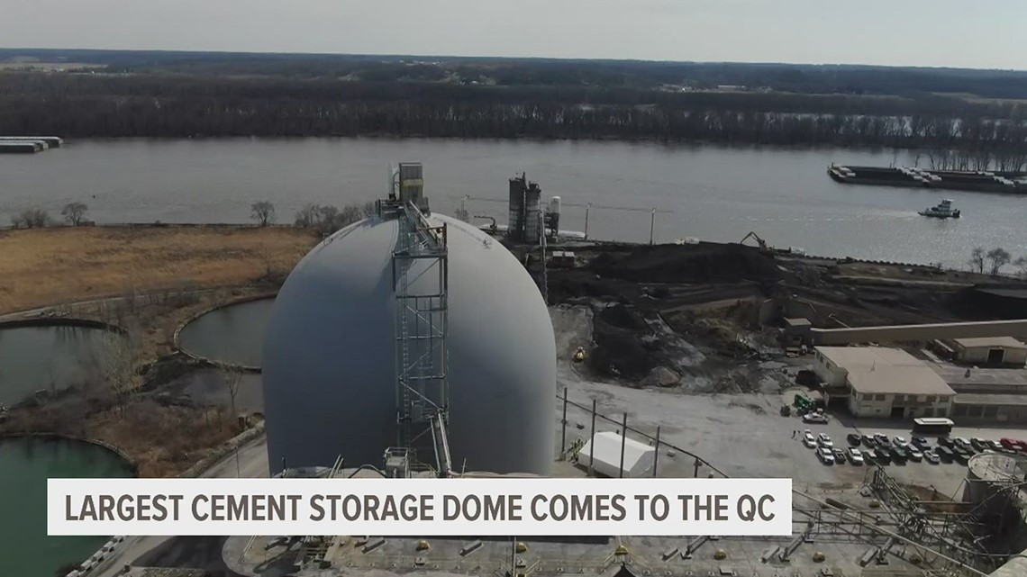 North America's largest cement storage dome comes to Davenport | wqad.com