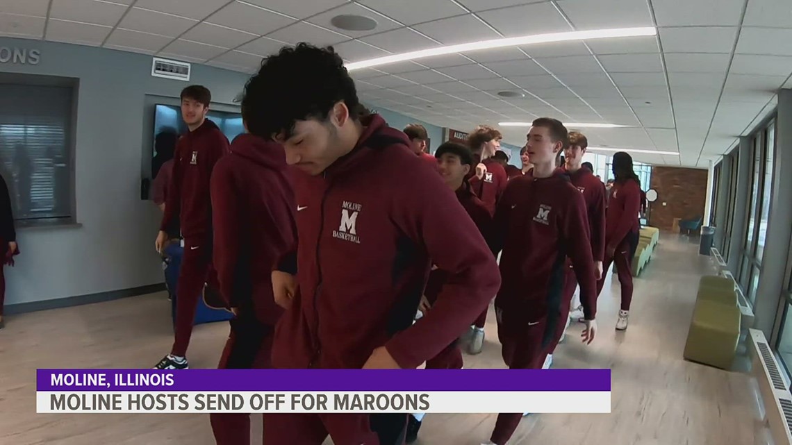 Moline Maroons head to state tournament in style | wqad.com