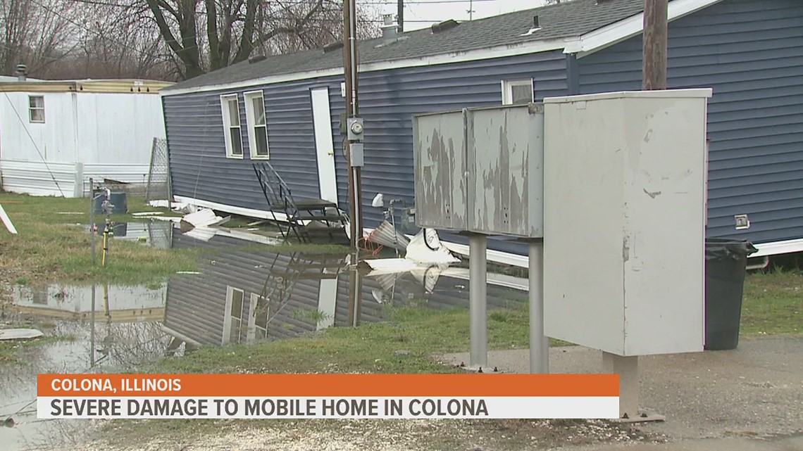 Recap of Colona mobile home that was lifted off its foundation from ...