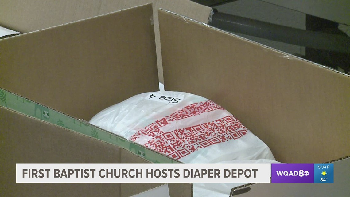 First Baptist Church in Moline hosts diaper depot | wqad.com