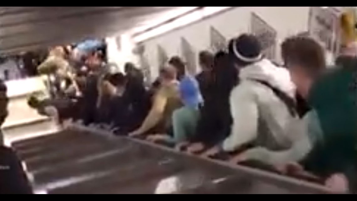 24 injured in scary escalator malfunction caught on video in Rome ...